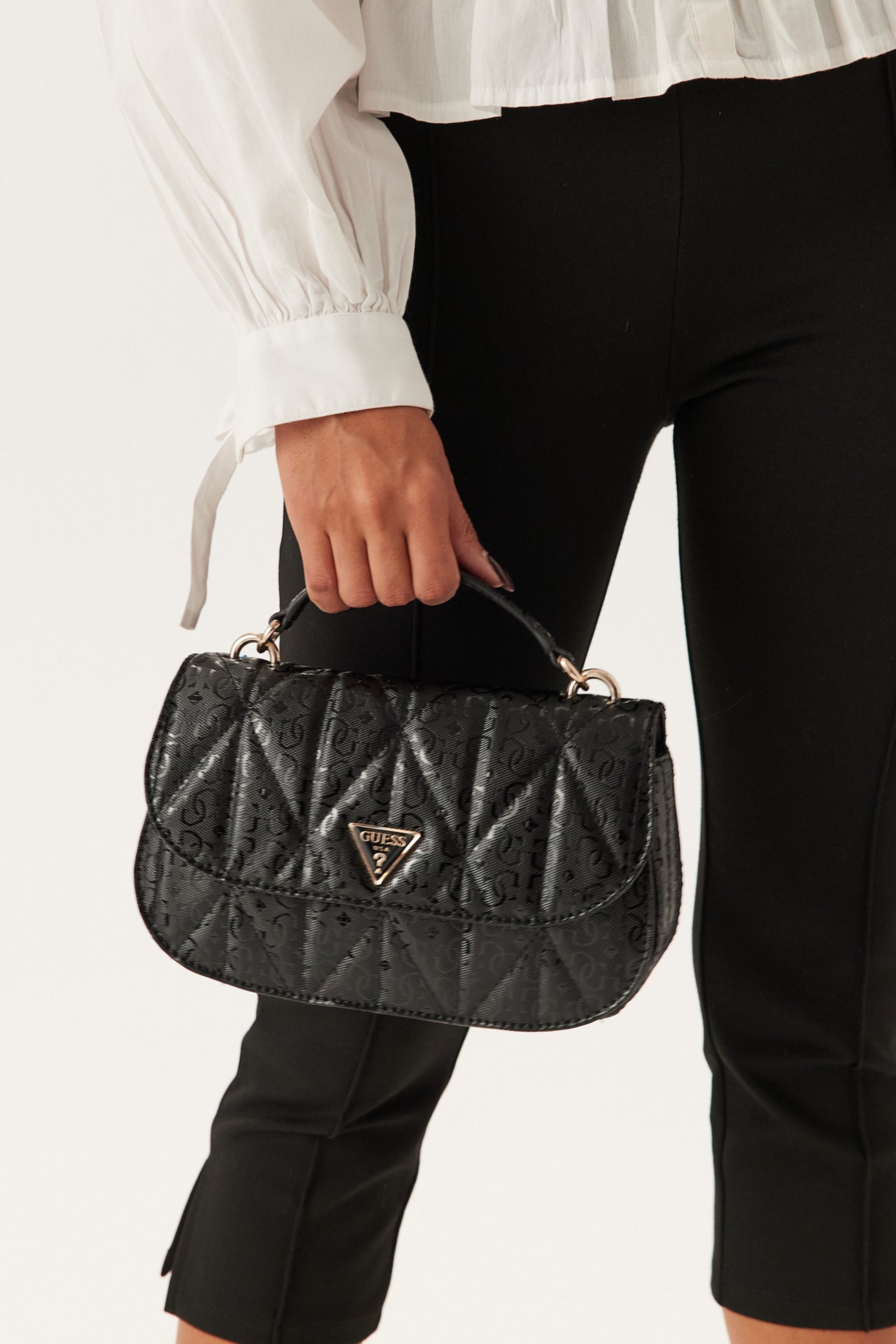 Guess – Aldina Top Handle Flap – Accessories – Black