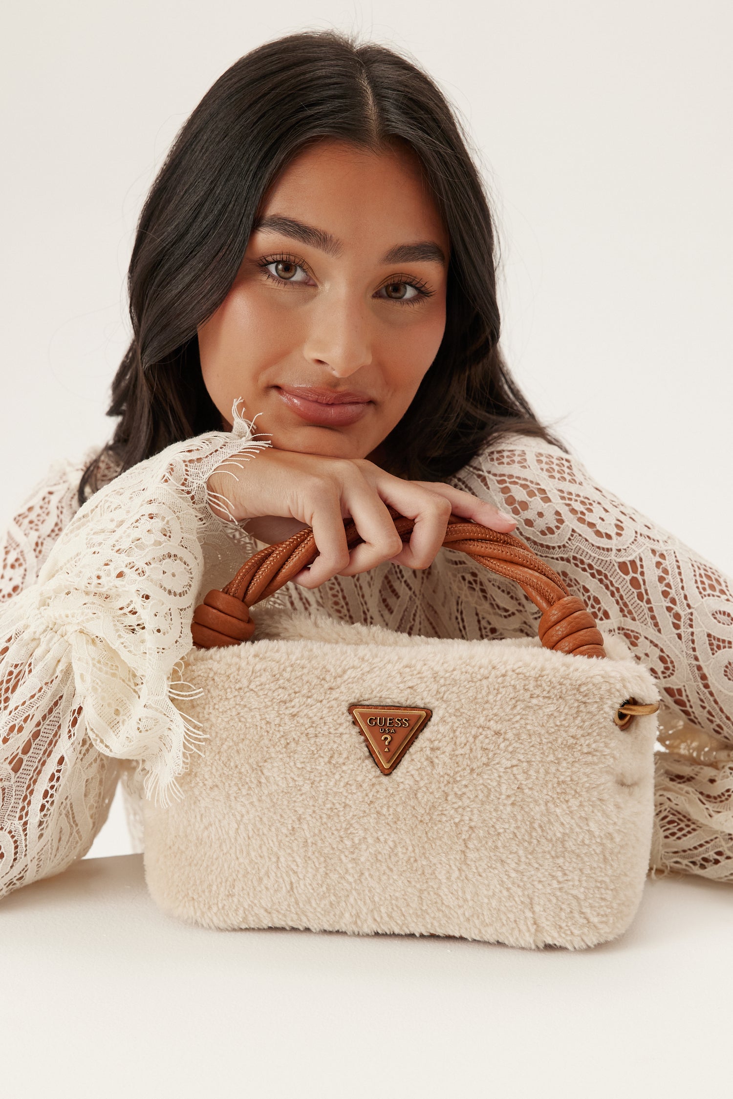 Guess – Shaida Top Handle Crossbody – Accessories – White
